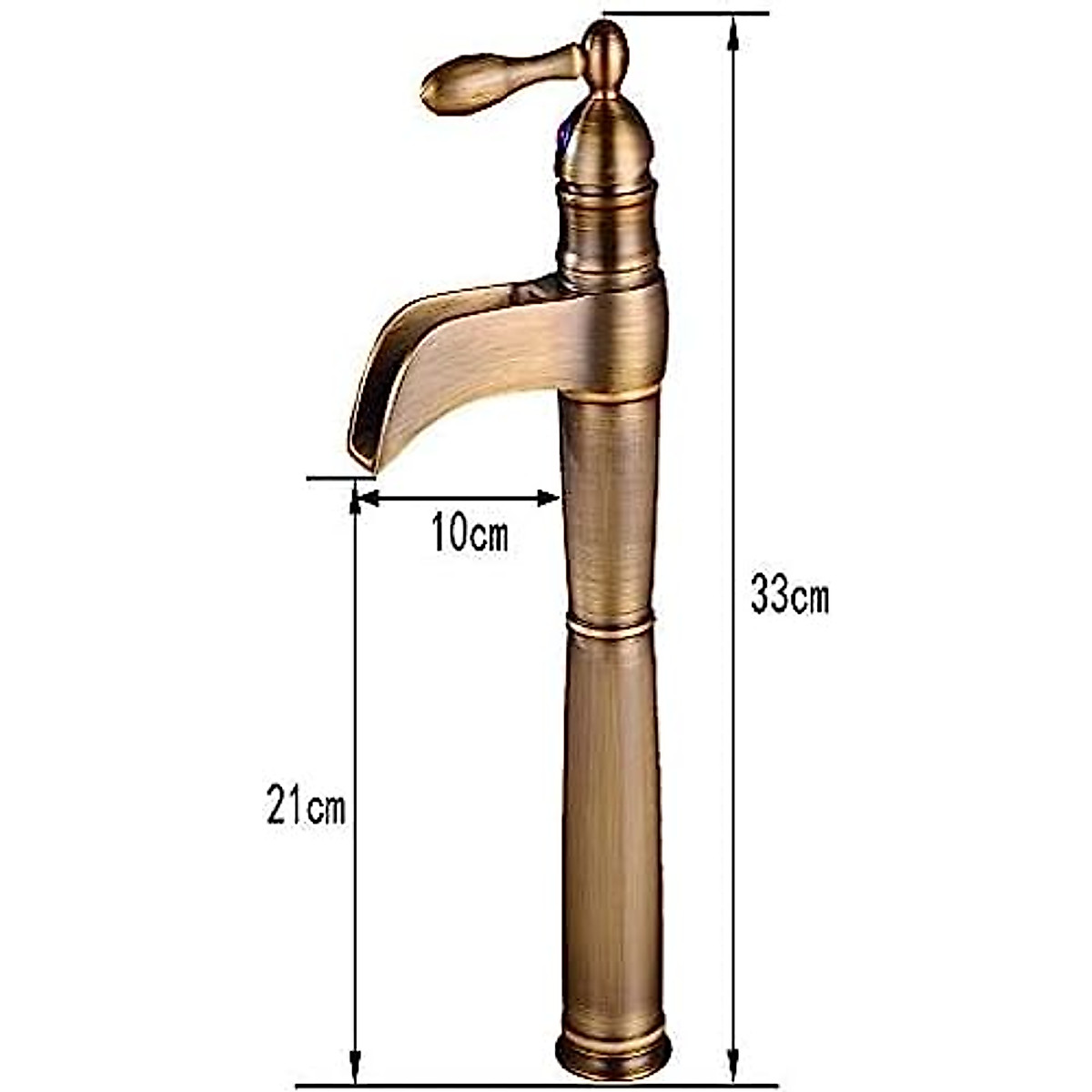 Kitchen & Bath Fixtures Taps Faucet,EuropUPC Waterfall Faucet Bathroom Heightening Above Counter Basin Faucet Wash Basin Hot and Cold Water Faucet