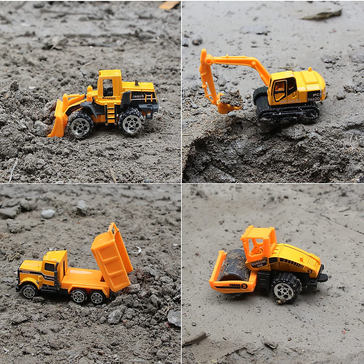 Hapavis Cars Toys for Kids Construction Trucks 26 in 1 Diecast Engineering Vehicles Toy Set with Playmat for Children Boys Kids 3 4 5 6 Years Old