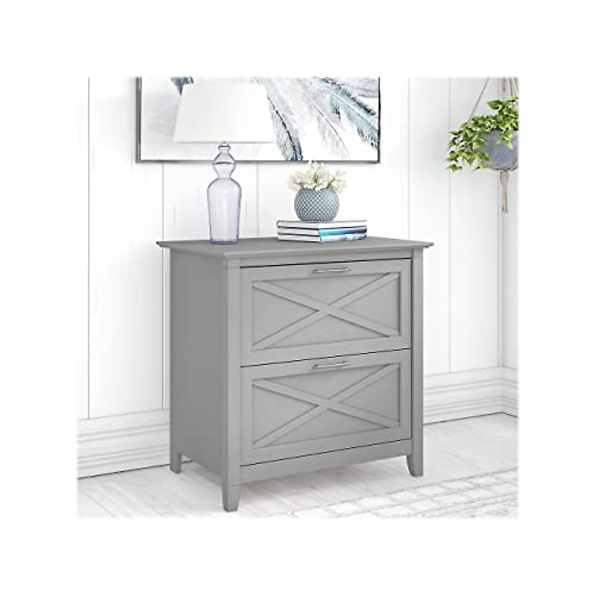 Bush Key West 2 Drawer Lateral File Cabinet, Cape Cod Gray