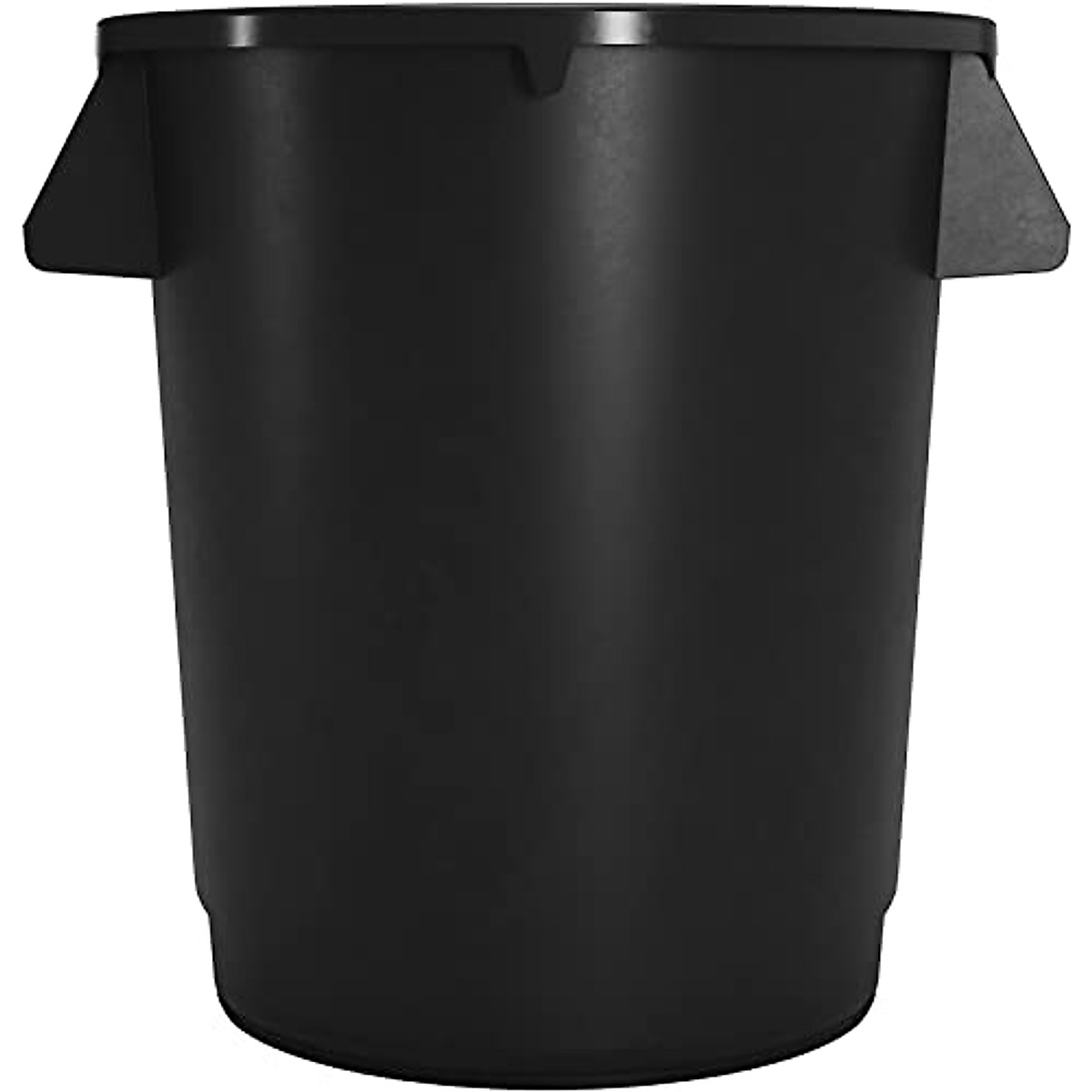 Carlisle FoodService Products Bronco Black 10 Gallon Round Waste Bin Trash Container - 84101003 - Pack of 6