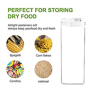 4 PCS Airtight Food Storage Containers Set with Easy Lock Lids, Plastic Storage Containers for Kitchen Pantry Organization and Storage,Cereal and Sugar, Dry Food Canisters for Flour