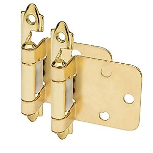 25 Pair Pack - Cosmas 15539-BB Brushed Brass Hinge Variable Overlay (Pair) [15539-BB]