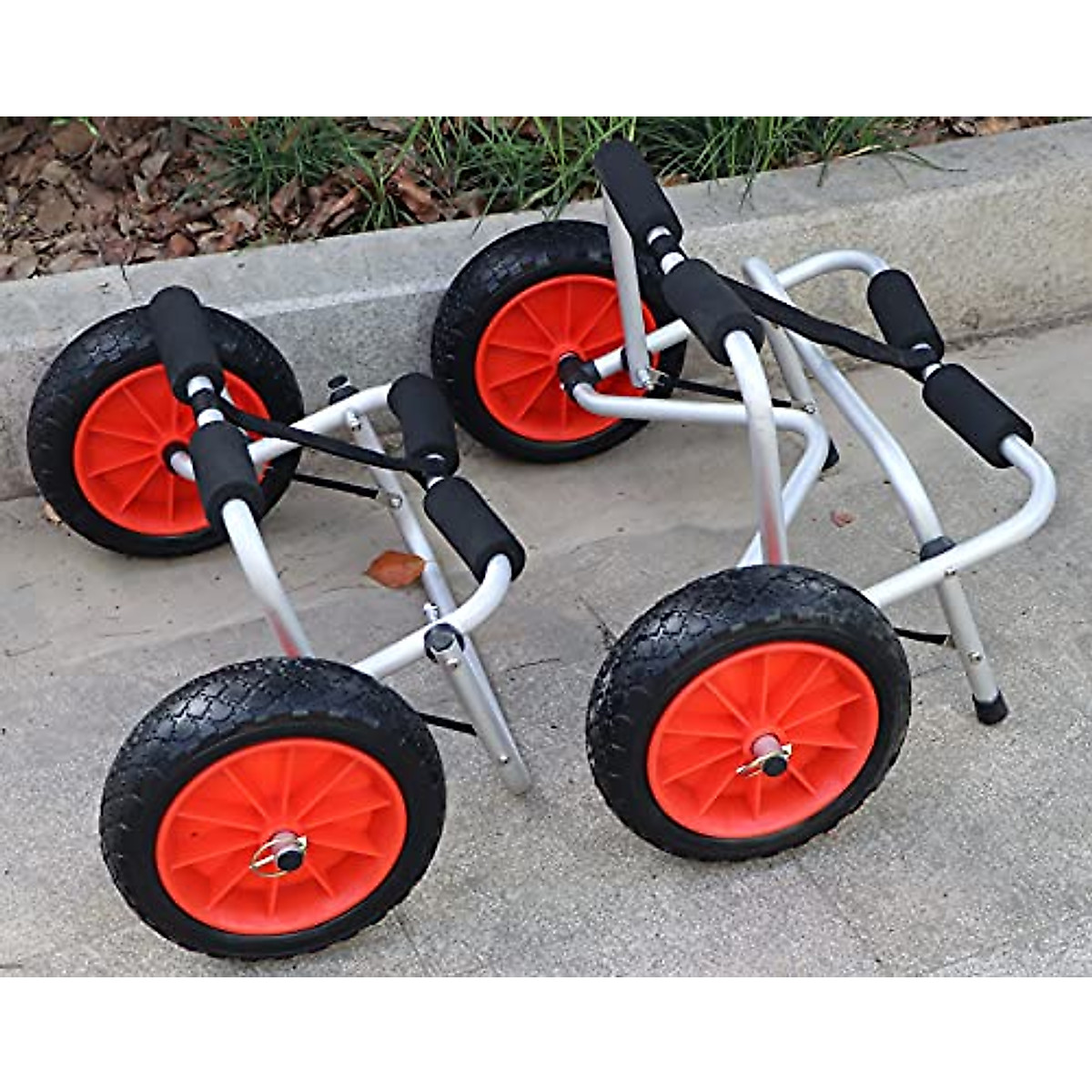 METER STAR 2pc 10" Kayak Cart Wheels, Puncture-Proof Tire Wheel for Kayak Canoe Trolley Cart Replacement Tire,Diameter Central Axis its 0.9",Solid Rubber