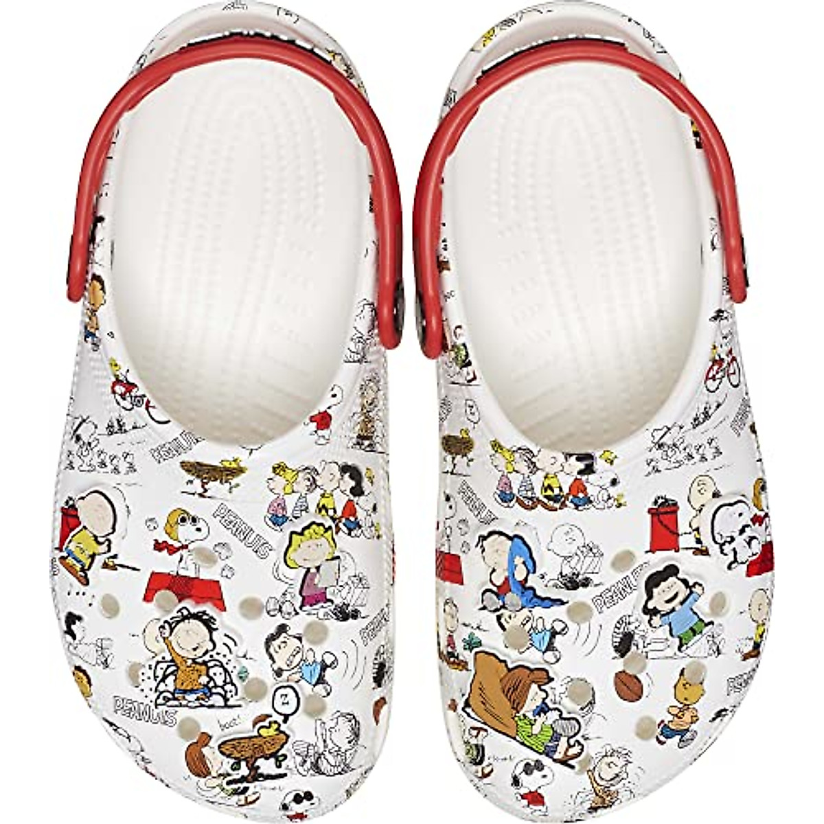Crocs Unisex-Child Classic Peanuts Snoopy Clogs, White/Multi, 6 Toddler