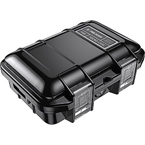 Pelican M40 Micro Case - Waterproof Case (Dry Box, Field Box) for iPhone, GoPro, Camera, Camping, Fishing, Hiking, Kayak, Beach and More (Black)