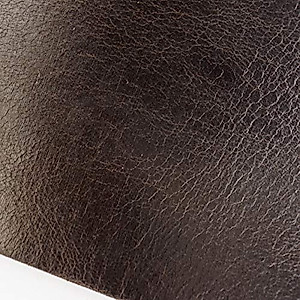 Springfield Leather Co. Finished Buffalo Bend Leather (Finished Brown, Rough Cut by SqFt)