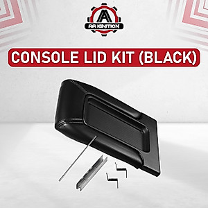 Center Console Lid Replacement Kit Black - Replaces 924-811, 19127364, 19127365, 19127366 - Compatible with Chevy, GMC & Cadillac Vehicles - Silverado, Avalanche, Tahoe, Suburban, Sierra, Yukon