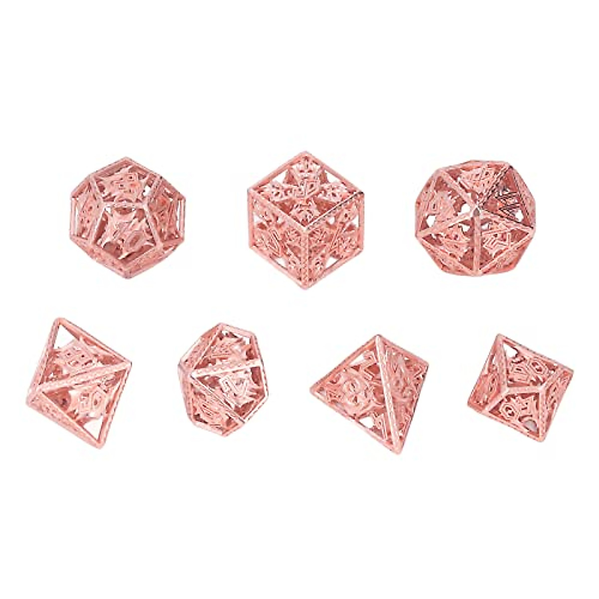 VINGVO Polyhedral Dice, Brass Polyhedral Dice Game for Adult Holiday Party