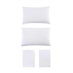 Eddie Bauer - King Sheets, Cotton Flannel Bedding Set, Brushed for Extra Softness, Cozy Home Decor (White, King)
