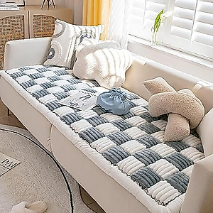 Funny Couch Cover, Cream-Coloured Large Plaid Square Pet Mat Bed Couch Cover, Couch Cover, Dog Blankets for Large Dogs, Waterproof Blanket for Dogs (27.6x59.06 in, Black)