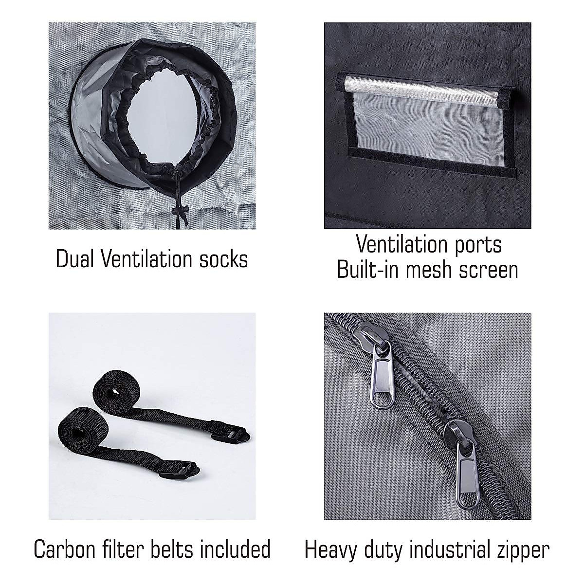CDMALL Grow Tent Room Complete Kit 48"x48"x80" Kit Hydroponic Growing System Indoor Plants Growing Dark Room + Hydroponics Growing Setup Accessories (48"x48"x80" Kit)