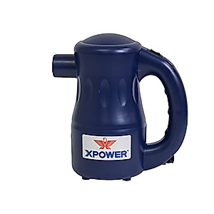 XPOWER A-2 Cyber Duster Electric Air Duster for Dusting, Drying, Inflating, Blowing, Car Detailing, Computer Maintenance, Leaf Blowing, 90 CFM, 7 Nozzles + 2 Brushes, High Performance Motor, Eco-Friendly, Navy Blue