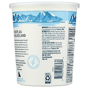 Icelandic Provisions 30 oz Traditional Skyr Yogurt, Low Fat