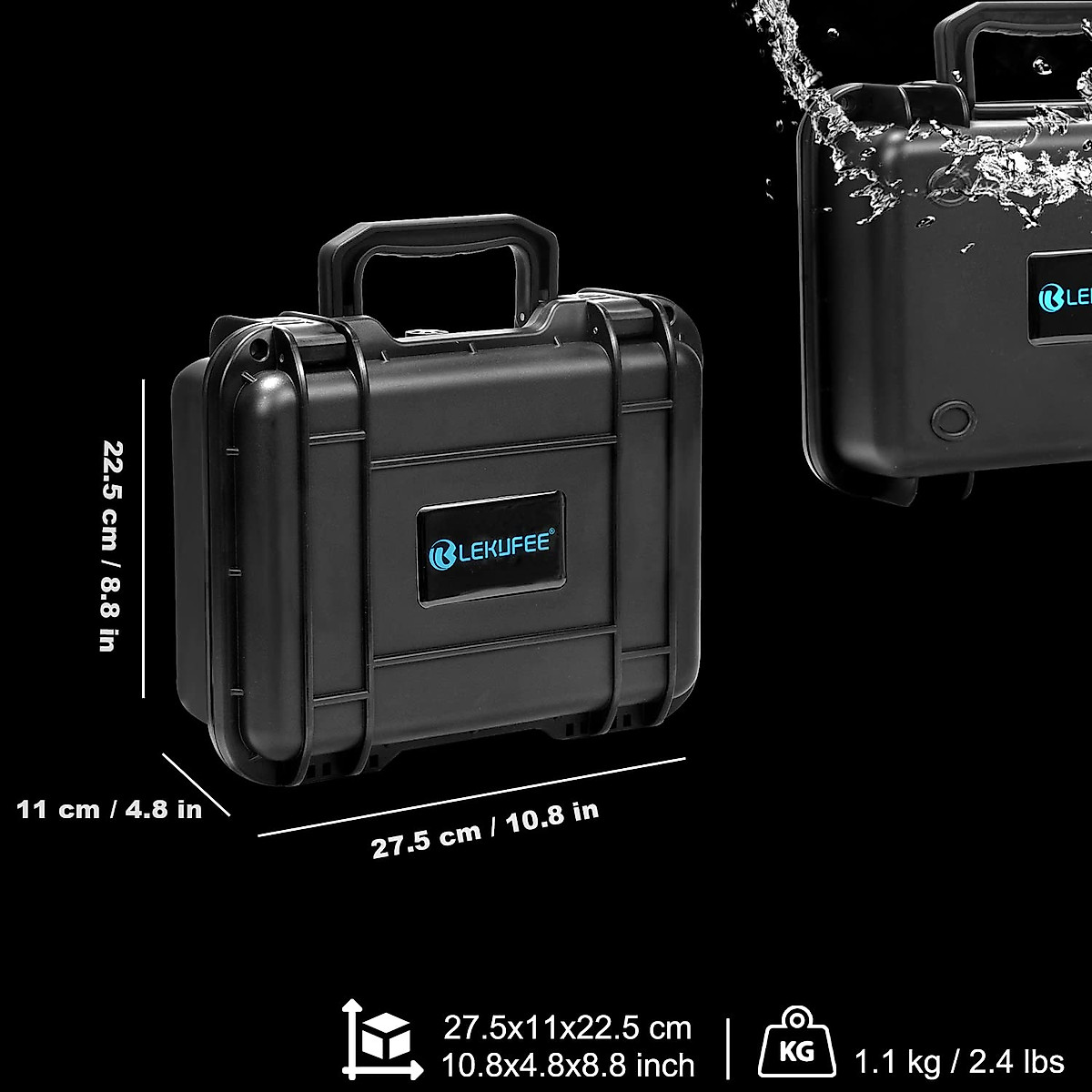 Lekufee Portable Waterproof Carrying Case Compatible with Insta360 X3 / Insta360 ONE X2 Action Camera and More Accessories(Case Only)