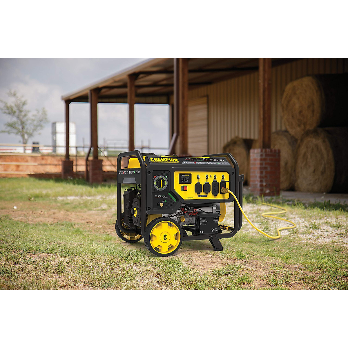 Champion Power Equipment 100891 9375/7500-Watt Dual Fuel Portable Generator, Electric Start