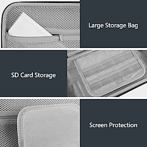 Geekria Carrying Case Compatible with Steam Deck, Hard Shell Carry Case Portable Travel Storage Pouch with Pocket Compatible with Steam Deck Accessories, and Original Charger Storage Bag (Gray)