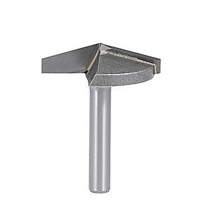 uxcell 150 Degree V-Groove Router Bit 32mm Dia with 6mm Shank, Titanium Steel Tipped V Grooving Bit (Gray)