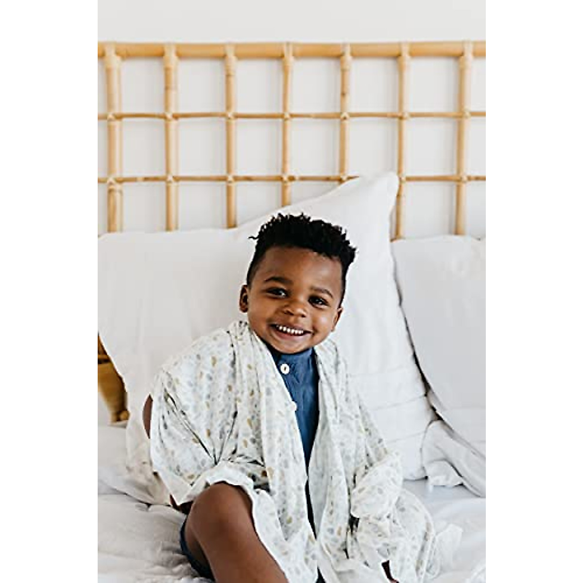 Large Premium Knit Baby Swaddle Receiving Blanket "Arlo" by Copper Pearl