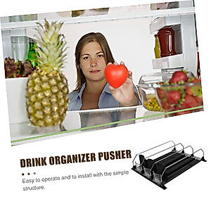 UPKOCH Automatic Drink Dispenser for Fridge Mini Fridge Organizer Water Bottle Organizer for Cabinet Drink Pusher 3 Pack