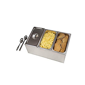 SYBO Commercial Grade Stainless Steel Bain Marie Buffet Food Warmer Steam Table for Catering and Restaurants (2 Sections)