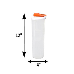 Home-X Slim Line Pitcher, Slim Design Fits Perfectly in Tight Spaces (3" x 2.75" x 12")