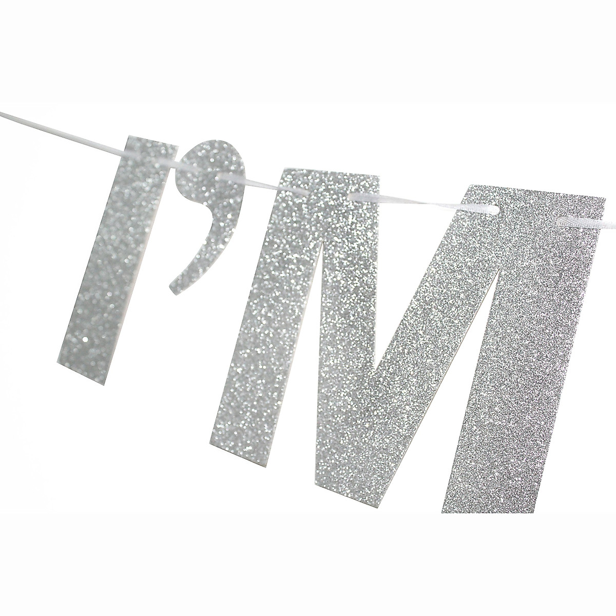 I'm 30 Silver Glitter Birthday Banner Perfect for Funny 30th Birthday Gift Thirty Years Old Bday Party Decorations