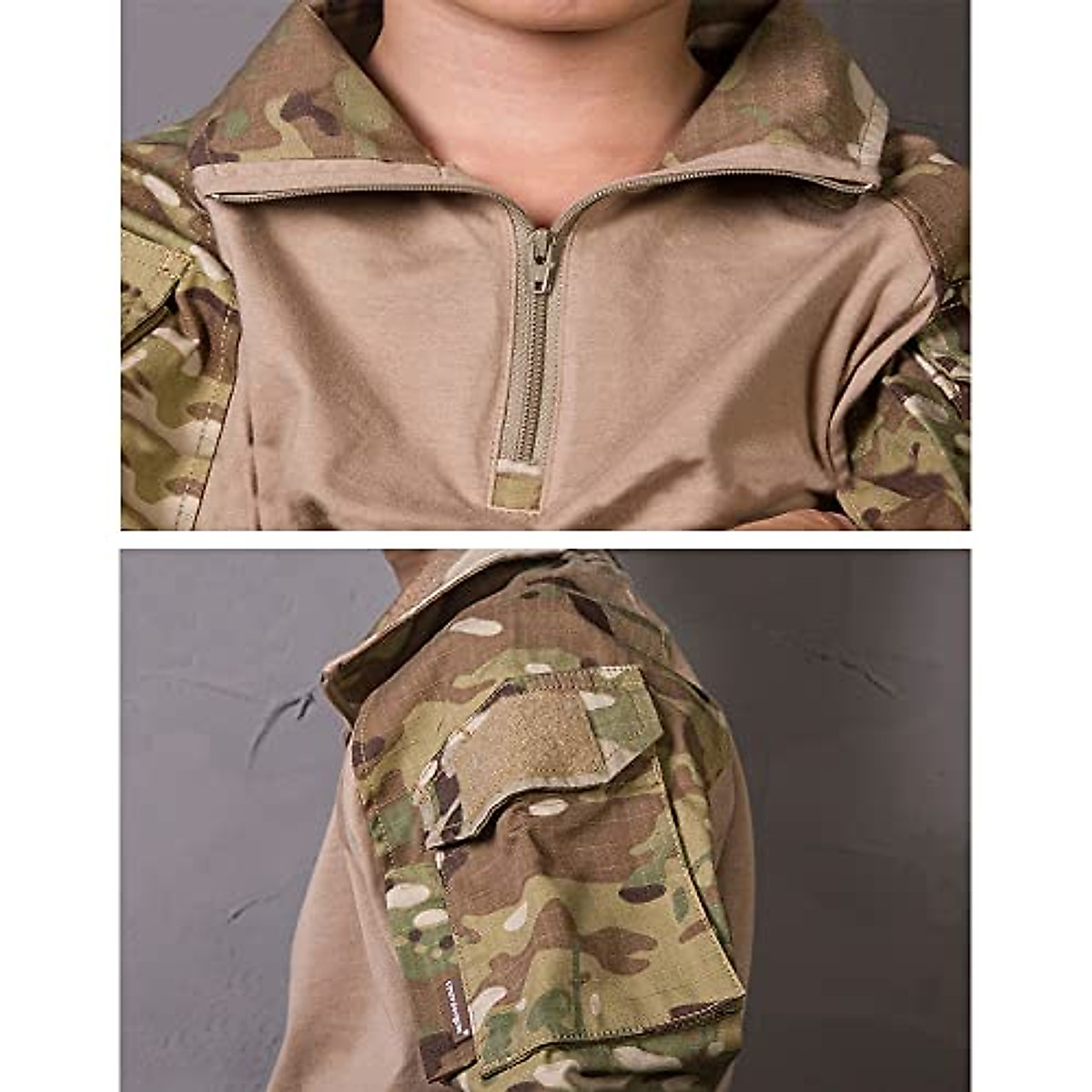 EMERSONGEAR Tactical Airsoft Kids Uniform,Boys Soldier Pants and Shirt,Children BDU Hunting Military Camouflage Combat Suit (7 Years)