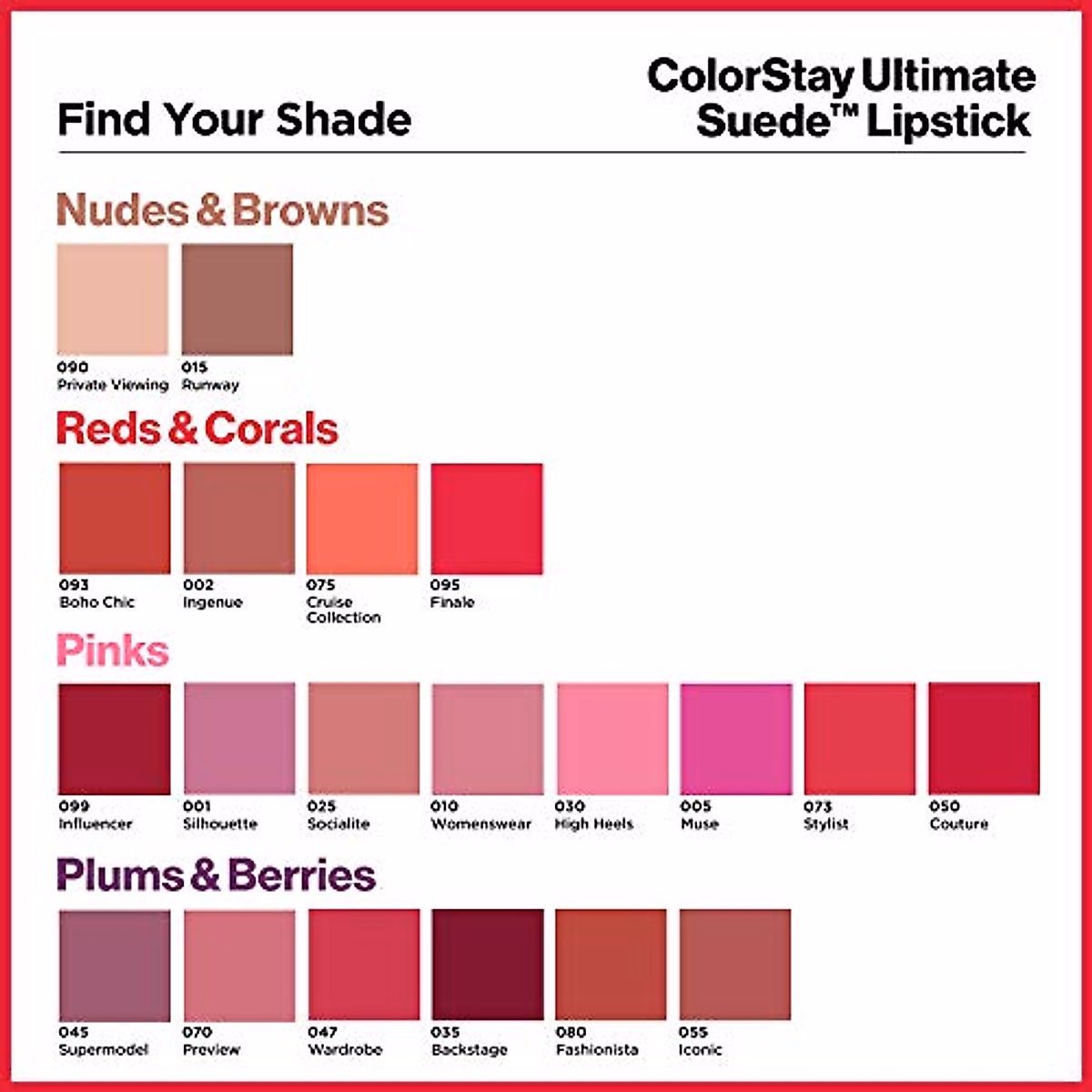 REVLON ColorStay Ultimate Suede Lipstick, Longwear Soft, Ultra-Hydrating High-Impact Lip Color, Formulated with Vitamin E, Silhouette (001), 0.09 oz