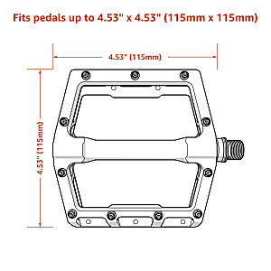 Granite Pita Bicycle Pedal Covers, Bike Pedal Covers for Bike Transport Protection, Against Damage and Scratche When in Storage and Transit, 3mm Thick Neoprene Pedal Covers (Large, Black)