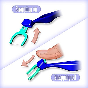 T.Smile Evolutionary Clean Dental Flossers, Kit of Refills Plus Mid-Length Handle (1 Handle + 100 Refills)