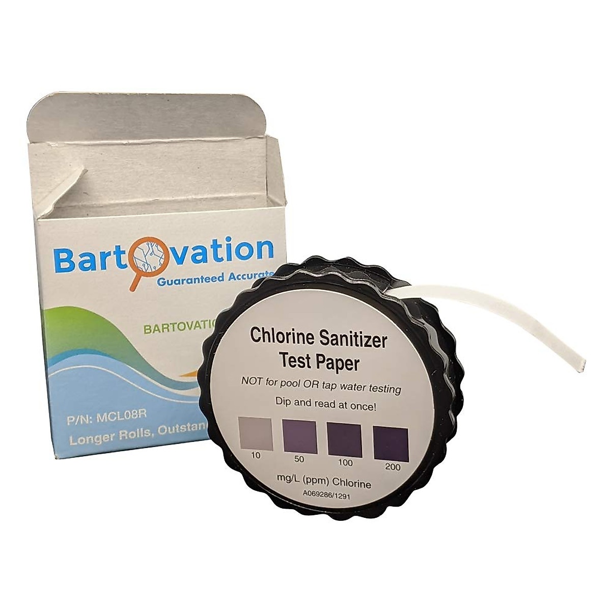 Chlorine Sani Test Strips for Food Service Restaurant Sanitizer Bleach Test Paper, 10-200 ppm [5 Meter Roll]