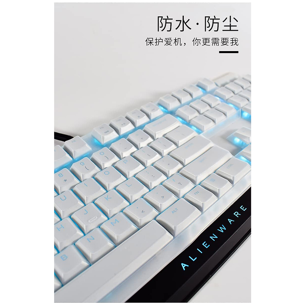 Transparent Clear Silicone Keyboard Cover Protectors for Alienware RGB Gaming Keyboard AW510K