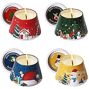 ASYOUWISH Scented Candles, 4 Pack 5.29 Oz Natural Soy Wax Candle, Candles for Home Scented, for Stress Relief, Bath and Body Care Candles, Holiday Candle Gifts for Women.