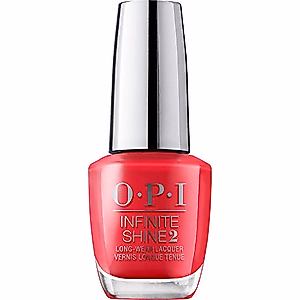 OPI Infinite Shine 2 Long-Wear Lacquer, We Seafood and Eat It, Red Long-Lasting Nail Polish, Lisbon Collection, 0.5 fl oz