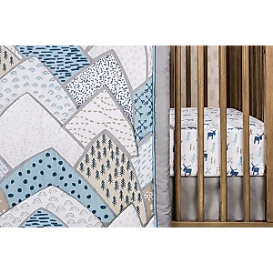 Trend Lab Florence 3 Piece Crib Bedding Set, Can Be Used As A Blanket Or A Playmat for Tummy Time, Includes Quilt, Fitted Crib Sheet and Skirt