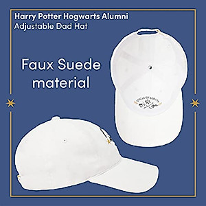 Harry Potter Hogwarts Alumni Adjustable Dad Hat, White, One Size