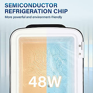 Simple Deluxe Mini Fridge, 4L/6 Can Portable Cooler & Warmer Freon-Free Small Refrigerator, Provide Compact Storage for Skincare, Beverage, Food, Cosmetics, for Bedroom, Office, Dorm, Black, New