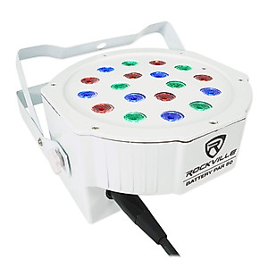 RockvilIe BATTERY PAR 50 White Church Stage Design Rechargeable Wash Up-Light