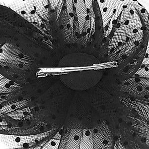 American Trends Fascinators Hat for Women Tea Party Hat Fashion Flower Feathers Headbands Derby Wedding Hat Hair Clip for Girls Women Black