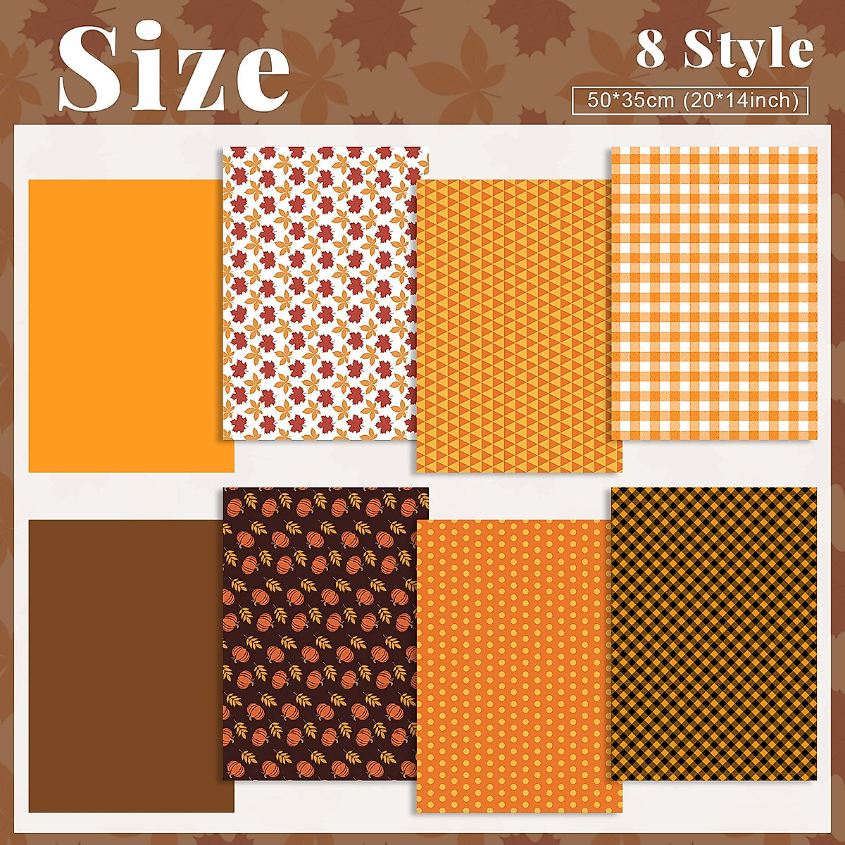 90 Sheet Fall Themed Tissue Paper Autumn Pumpkin Maple Leaves Wrapping Paper Thanksgiving Tissue Paper Assorted Colors Paper for DIY Harvest Birthday Wedding Party Crafts (8 Designs)