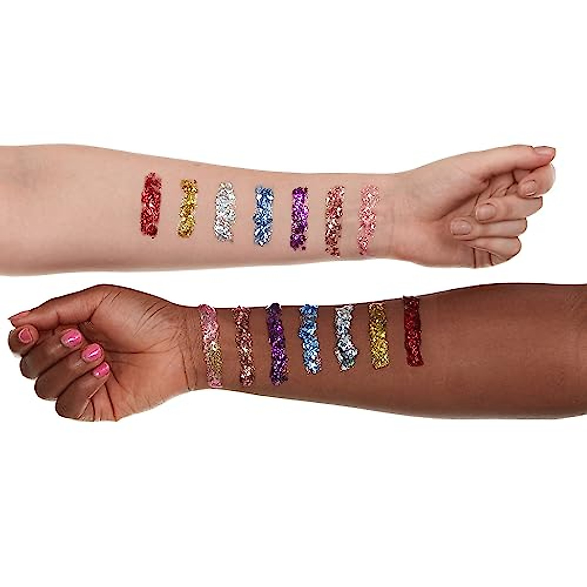 CAI BEAUTY NYC Silver Glitter Bag Gel for Face, Body and Hair 90ml 3.04oz Holographic Cosmetic Grade Glamour Chunky Glitter Makeup | Festival, Rave, Halloween, Concert Accessories for Women