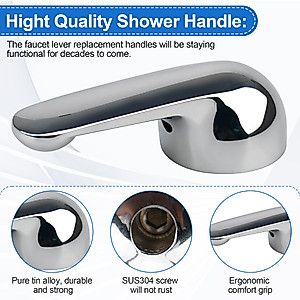 H79 Faucet Handle Compatible with Delta Tub & Shower Single Metal Lever Handle, Shower Handle Replacement for Delta 1300/1400 Series Tub Faucet, Shower Replacement Parts with Screw & Wrench - 5 Pack
