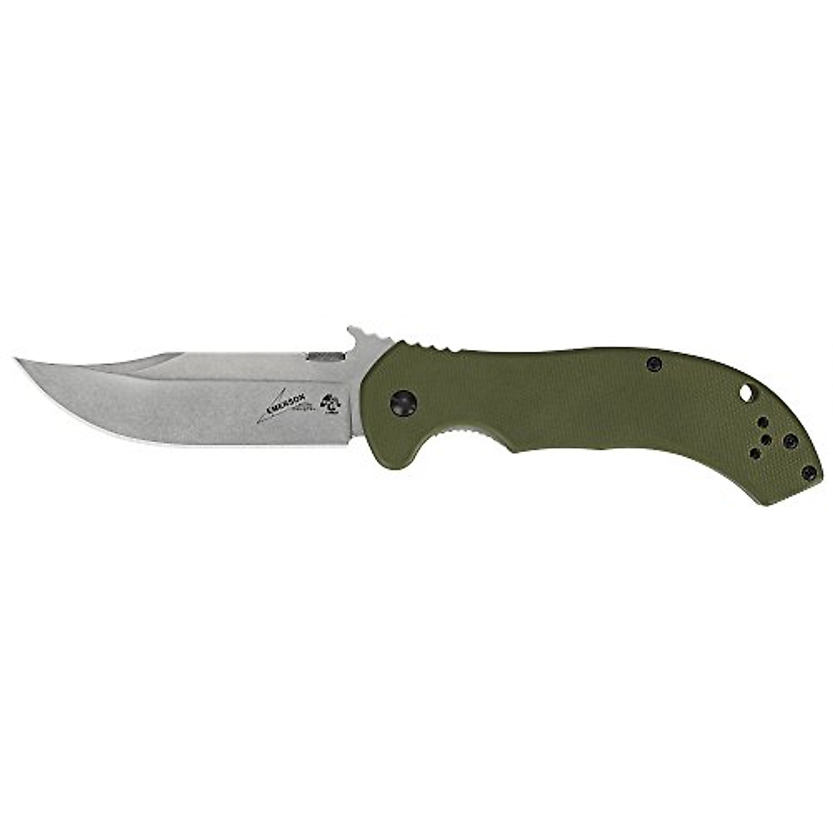 Kershaw Emerson CQC-10K Folding Pocket Knife, 3.5 inch 8Cr14MoV Stainless Steel Blade, G10 Front, Manual Open
