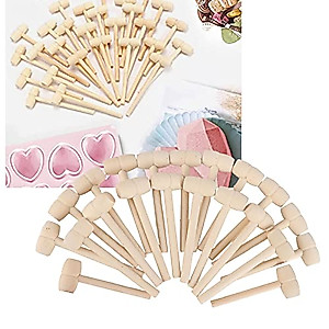 100pcs Mini Wooden Mallets Gavel Toy for Kids Educational Pounding Toys Hammers for Cracking Chocolate Seafood Shell
