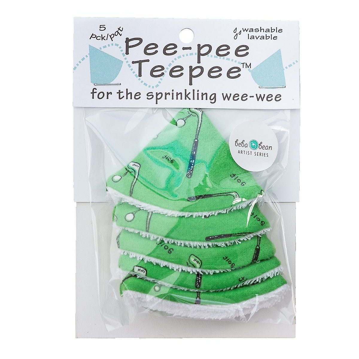 Beba Bean Pee-pee Teepee Golf Green - Cello Bag, 5 Golf Teepees