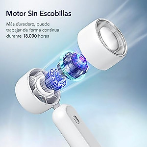 ATTLOOQ Portable Handheld Fan Mini Personal Fan, USB Rechargeable Battery Operated Hand Fan, 3 Speeds Adjustable Foldable Small Desk Fan with Base for Women Man Home Office Makeup Outdoor Travel