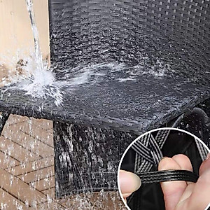 CTK Brown Flat Synthetic Rattan Repair Materials, Plastic Rattan Wicker Repair Tools, Wicker Garden Furniture Repair, Used for Weaving and Repairing Chairs, Tables, Storage Baskets (Coffee Purple)