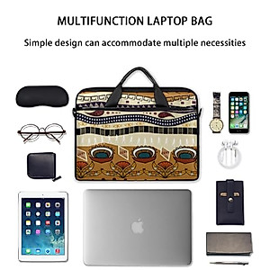 Ethnic Human Laptop Computer Bag Waterproof Shoulder Messenger Bag 13-15 inch Durable Laptop Tote Bag with Shoulder Strap Handle Lightweight Crossbody Briefcase
