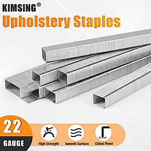 Kimsing 7110 22 Gauge 71 Series Galvanized Upholstery Staples, 3/8-inch Crown 3/8-inch Leg Length, Fasteners for Fine Wire Stapler (1 Box)