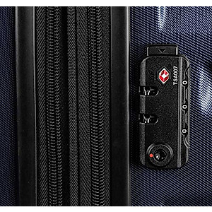 DELSEY PARIS Alexis Lightweight Luggage, Large Expandable Spinner Double Wheel Hardshell Suitcases with TSA Lock, Navy, Checked-Large 29-Inch